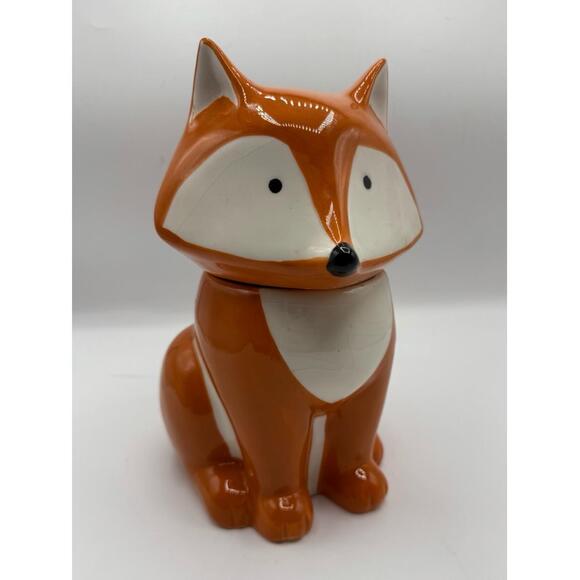 Kitchen | Ceramic Cookie Jar Red Fox Lid Collectible Kitchen Decor ...